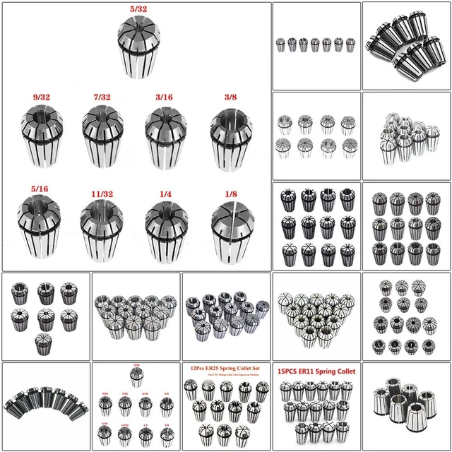 COLLETS ER CHUCK Set ER11/ER16/ ER20/ER25/ER32/ER40 for CNC Outil Fraisage EUR 18,42 - PicClick FR