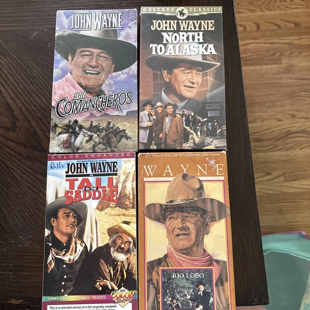 JOHN WAYNE VHS COLLECTION 4 Movies Rio Lobo North Alaska Comancheros ...