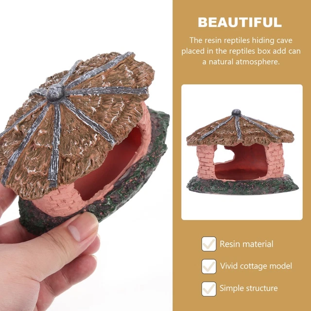 LEOPARD GECKO TANK Decor Reptile Hide Caves Arched Reptiles Shelter $35 ...