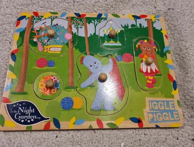 IN THE NIGHT Garden Iggle Piggle Wooden Peg Jigsaw Puzzle - CBeebies £5 ...