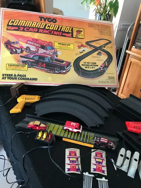 TYCO TCR COMMAND Control 3-Car RACE TRACK SET With 3 Original Running ...