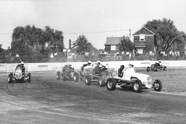 MIDGET CARS SHOWN action Freeport Speedway which located Long Island ...