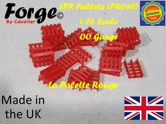 RED LPR PRO80 La Palette Rouge Pallets Pack 25 OO Gauge 1:76 Scale ...
