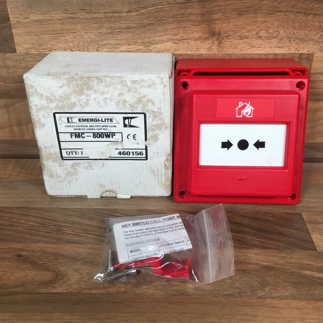 EMERGI-LITE (FMC-800WP) KEY Switch Call Point Manual Fire Alarm Call ...