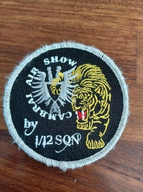 PATCH ARMÉE DE l'air MIRAGE CAMBRAI AIR SHOW BY 1/12 SQN avec velcro ...