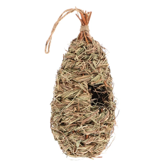 STRAW BIRD NEST Nests for Birds and Parakeets Weaving Grass Warm ...