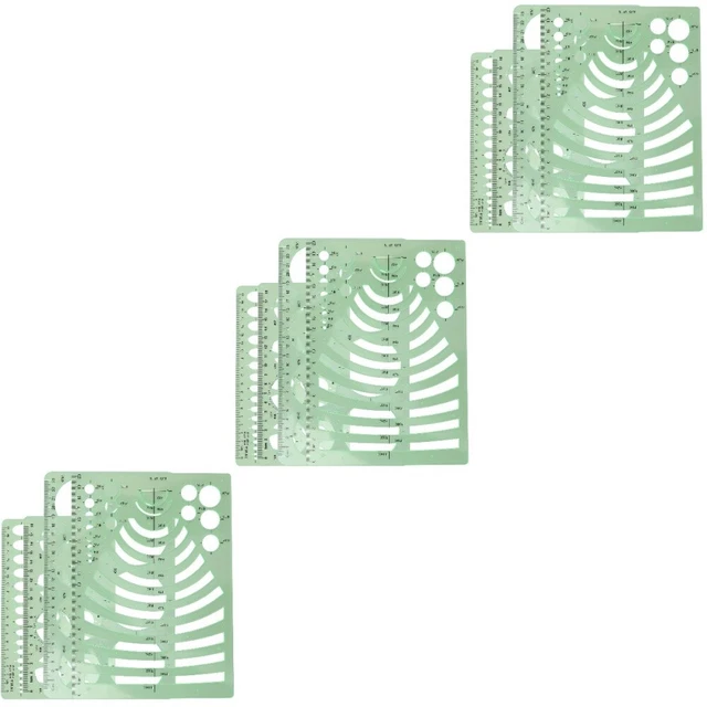 3 PCS DRAWING Template Ruler Architecture Templates Multi-functional ...