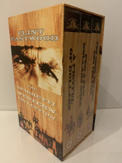 THE SPAGHETTI WESTERN Collection -3 x Clint Eastwood Movies / Films VHS ...