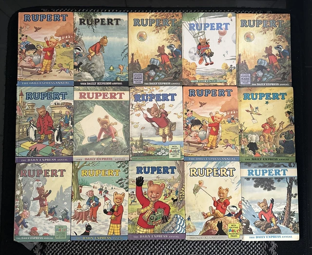15 X VINTAGE Rupert Bear Annuals. 50s/60s/70s. Job Lot. EUR 46,64 ...