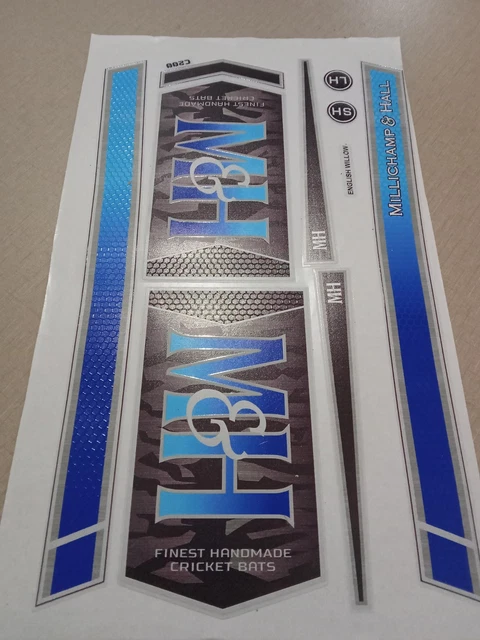 ORIGINAL DIGITAL MILLICHAMP & HALL C200 MH Cricket Bat Stickers Buy 2 ...