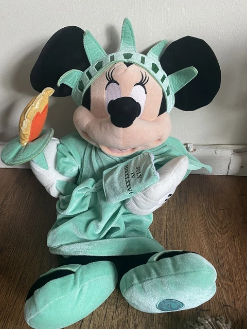 MINNIE MOUSE NEW York Statue Lady Liberty Disney Store Stamped Plush ...