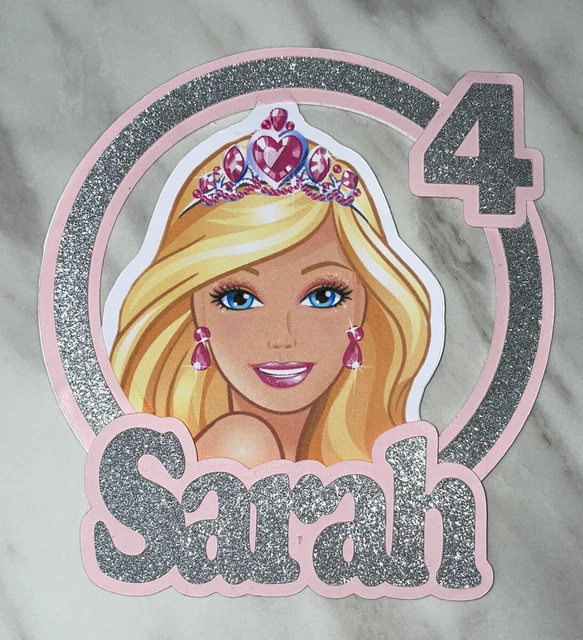 BARBIE INSPIRED PERSONALISED Cake Topper £10.75 - PicClick UK