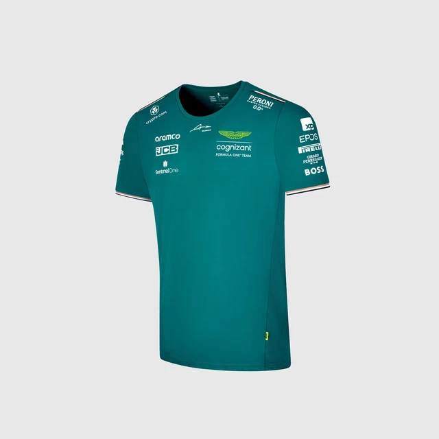 2023 FERNANDO ALONSO Aston Martin F1 Team T shirt Size L Green 74 99 2023-fernando-alonso-aston-martin-f1-team-t-shirt-size-l-green-74-99