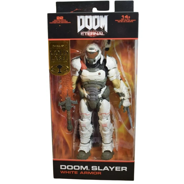 MCFARLANE TOYS DOOM Eternal Doom Slayer White Armour Gold Label Figure ...