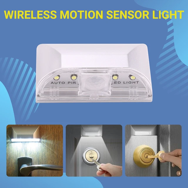 4 LED AUTO PIR Infrared Door Keyhole Motion Sensor Light Lamp P3C85526 ...