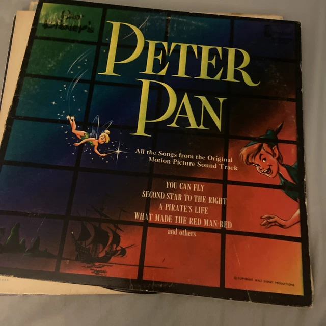 WALT DISNEY'S PETER Pan Original Motion Picture Soundtrack Vinyl LP DQ-1206 £10.20 - PicClick UK