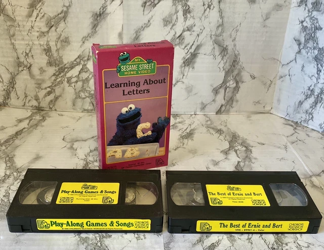 SESAME STREET LEARNING About Letters VHS Video Tape Rare VTG Cookie ...