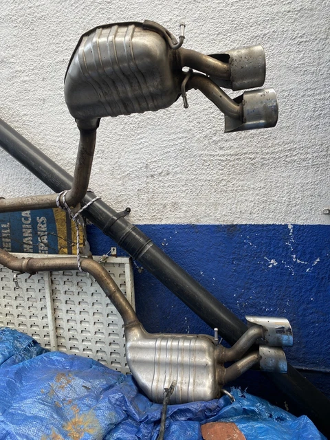 MERCEDES BENZ W204 C63 Amg Saloon Complete Exhaust Tips Silencer Back ...