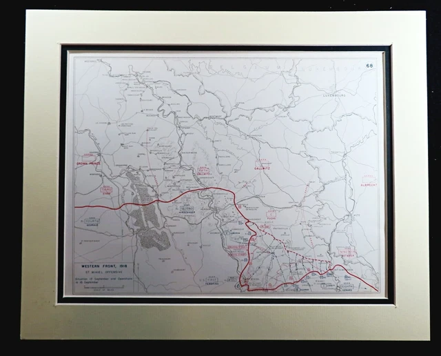 WW1 MILITARY MAP Western Front St Mihiel Offensive Army Operations USMA ...