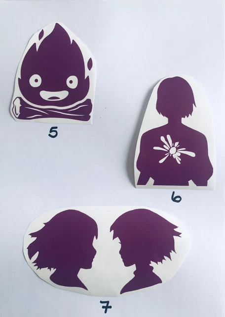 HOWLS MOVING CASTLE Vinyl Decal Sticker Sophie Calcifer Howl Studio ...