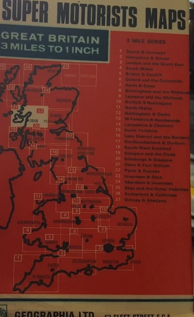 GEOGRAPHIA 'SUPER DETAILED' map of Oban & Fort William - sheet 21, 3 ...