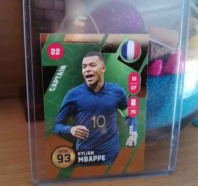 NEW KYLIAN MBAPPE EURO 2024 Gold captain card Play time NO Topps RARE ...