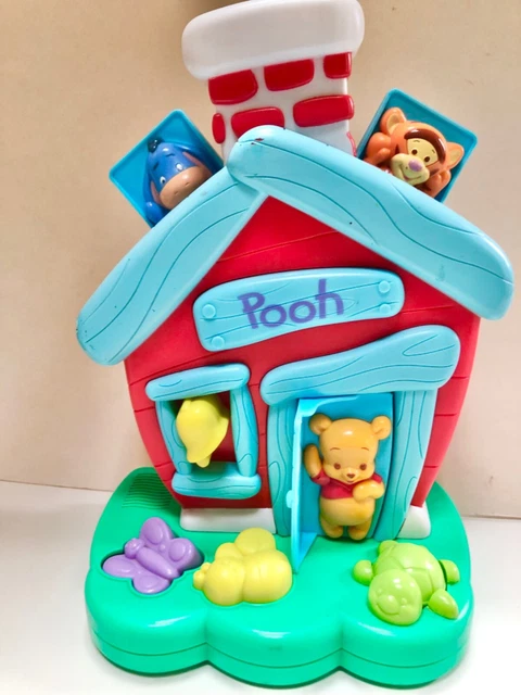RARE WINNIE THE Pooh 2005 Mattel Pop-Up House Sounds Toy Toddler Baby ...