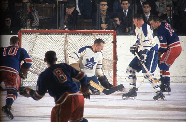 1950S TORONTO MAPLE Leaf Goalie Johnny Bower 1 Ice Hockey Old Photo EUR ...