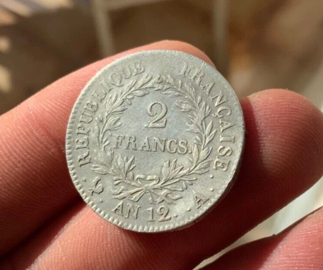 TRÈS RARE 2 francs Napoléon Ier Empereur An 12 A Paris ARGENT cote 900 ...