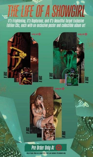 TAYLOR SWIFT; THE Life of a Showgirl: Target Exclusive CDs Bundle ...
