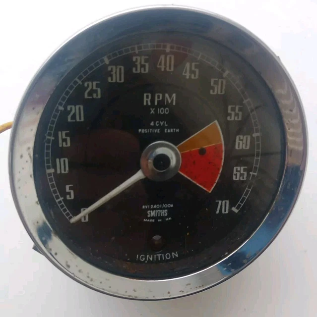 VINTAGE MGB REV Counter / Tachometer - 4 Cylinder Positive Earth ...