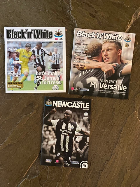 JOB LOT 3 X NEWCASTLE UNITED V WIGAN ATHLETIC Programmes 2006 -11 VGC £ ...