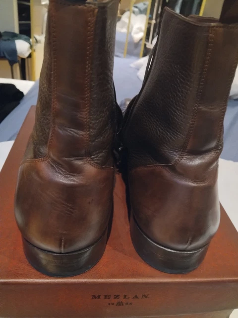 MEZLAN MEN'S BROGUE Cap Toe Ankle Boots Size 14 M Leather Brown £107.29 ...