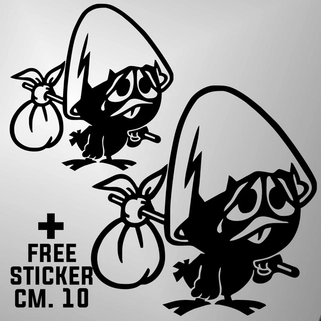 ADESIVO PRESPAZIATO CALIMERO pre-spaced decalaufkleber + 1 FREE STICKER ...