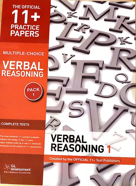 OFFICIAL 11+ PRACTICE Papers Verbal/Non-Verbal Reasoning 4 Pack bundle ...