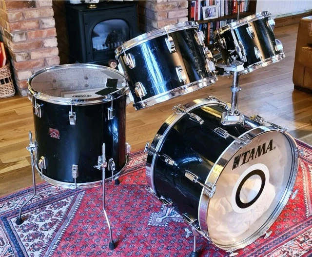 TAMA SWINGSTAR DRUM Kit Vintage 1980s metal red badge £90.00 - PicClick UK