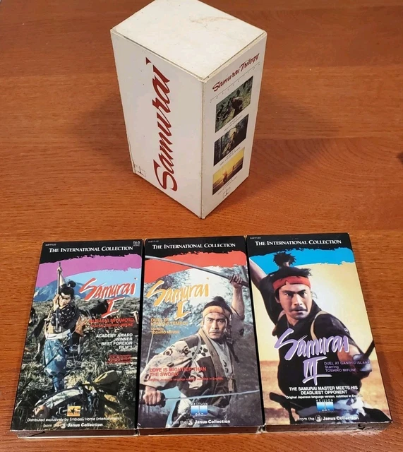 SAMURAI TRILOGY COLLECTION I, II, III (3 VHS Box Set) Musashi Miyamoto ...