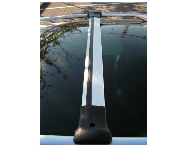 ALUMINIUM CROSS BAR Rail Set To Fit Roof Side Bars Fiat Doblo (2010 ...
