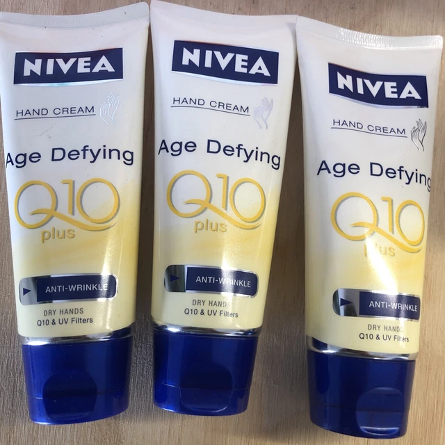 NIVEA Q10 PLUS Age Defying Anti Wrinkle Hand Cream 100ml Q10 & Uv Filters X3 $40.17 - PicClick AU