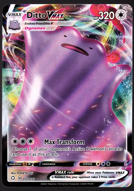 DITTO VMAX 051/072 Shining Fates Holo Pokemon TCG Card NM $6.89 ...