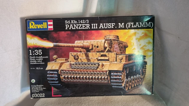 REVELL N° 03022 Panzer III Ausf.M (FLAMM) Sd.Kfz.142/3 1:35 ungebaut ...