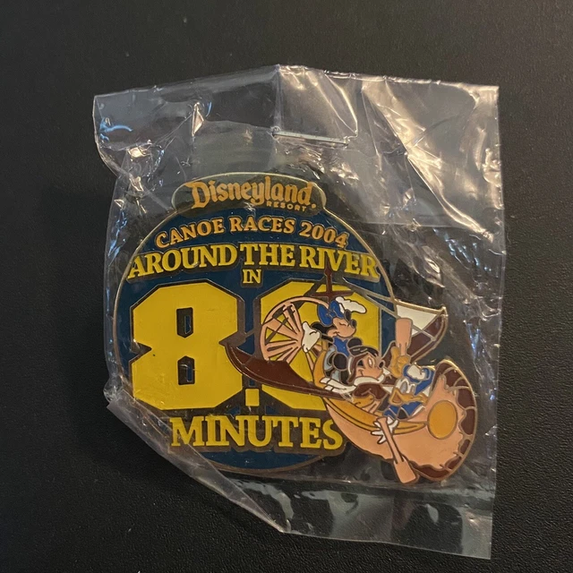 DISNEY DLR CAST Pin Canoe Races 2004 Mickey & Minnie Mouse Donald Duck ...