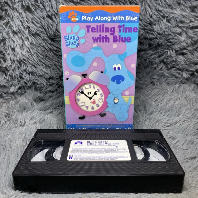 BLUES CLUES TELLING Time With Blue VHS 2002 Play Along With Blue What ...
