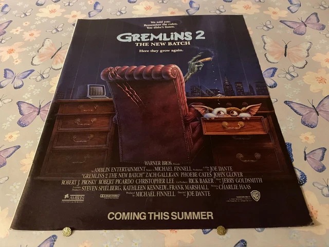 FRAMED MOVIE ADVERT 12X10 Gremlins 2 The New Batch. Zach Galligan ...