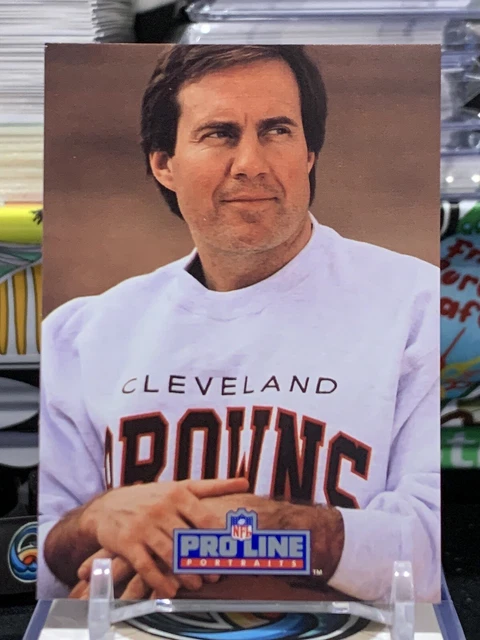 1991 PRO LINE Portraits Bill Belichick RC recrue Patriots Coach Proline ...