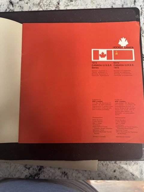 1972 SUMMIT SERIES Official Hockey Program Team Canada vs Russia USSR ...