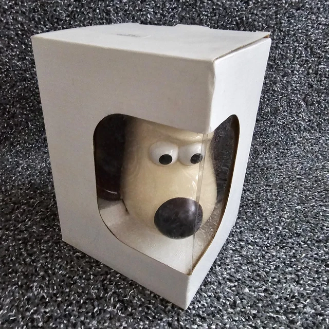2005 WALLACE & Gromit Ceramic Gromit Mug Heat Colour Changing Nose PG ...