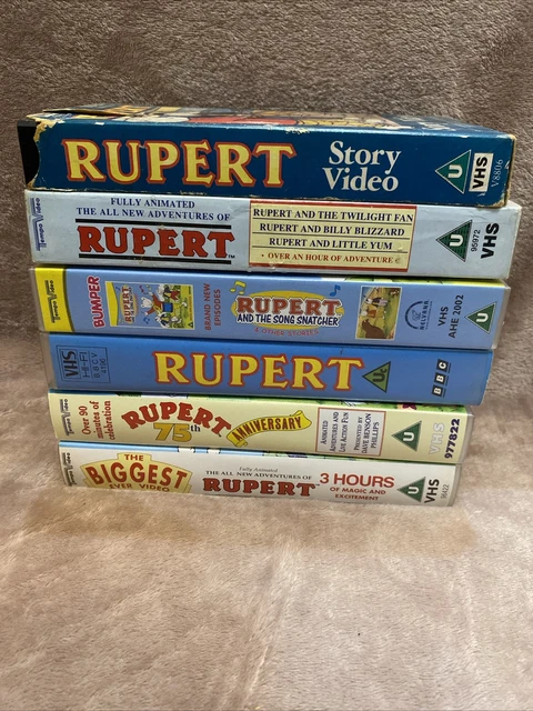 RUPERT BEAR VINTAGE VHS Bundle Job Lot x 6 £19.96 - PicClick UK