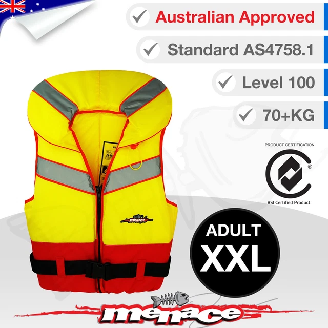 ADULT XXL OFFSHORE Life Jacket - Foam Type 1 Lifejacket Vest PFD 2XL ...