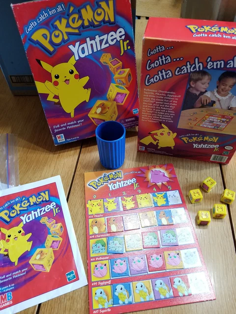 VINTAGE POKEMON PIKACHU Yahtzee Jr. Board Game Milton Bradley $30.00 ...